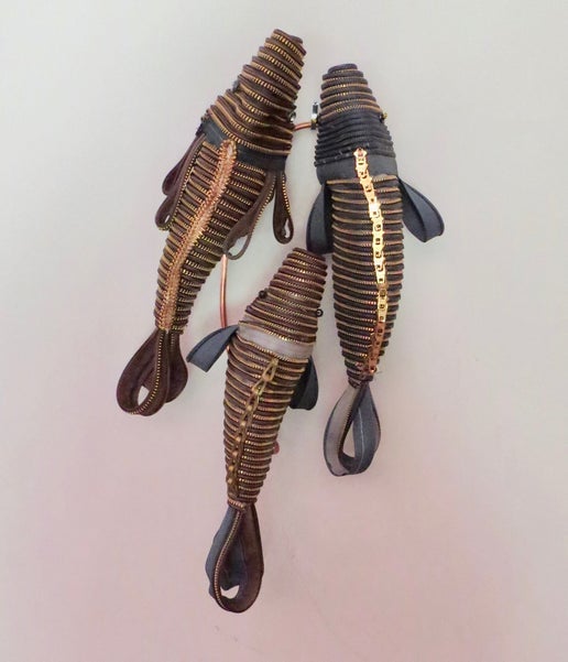 Large Pod of Zipper Fish - Barbara Riegel Bend | Price Krishnan Gallery